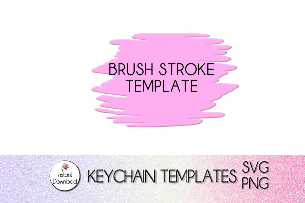 Paint Brush Strokes svg, Keychain PNG, Circle Keyring, keychain ...