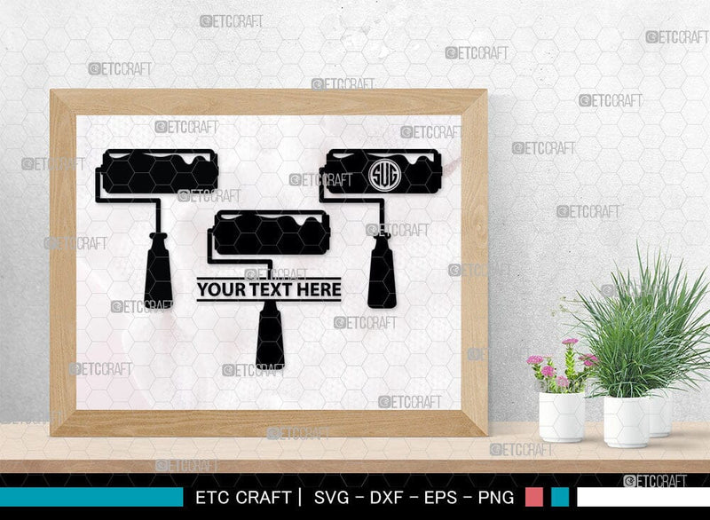 Paint Icons Set Monogram, Paint Icons Silhouette, Paint Icons Svg ...