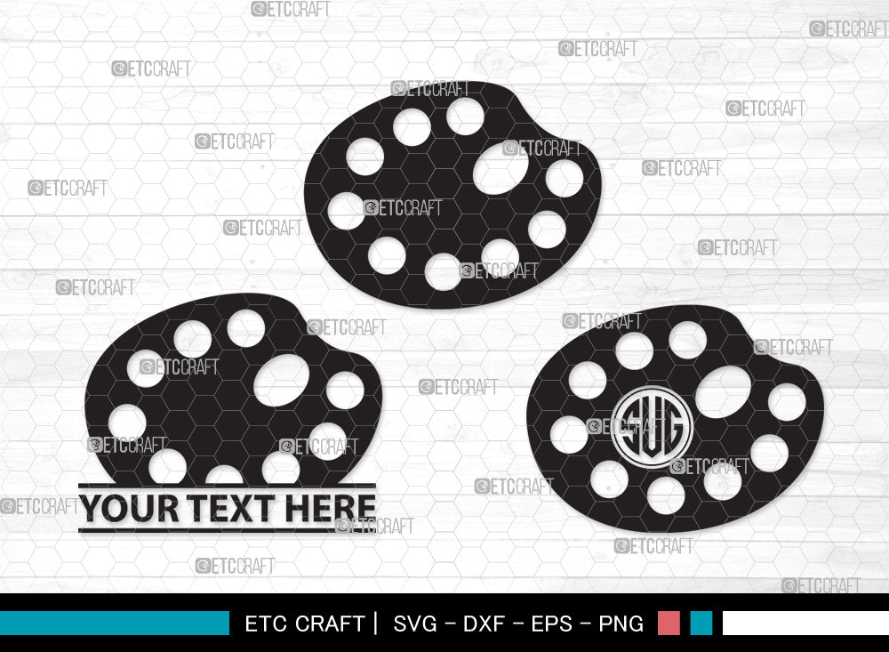 Paint Palette Monogram SVG, Paint Svg, Palette Svg, Paintbrush Svg ...