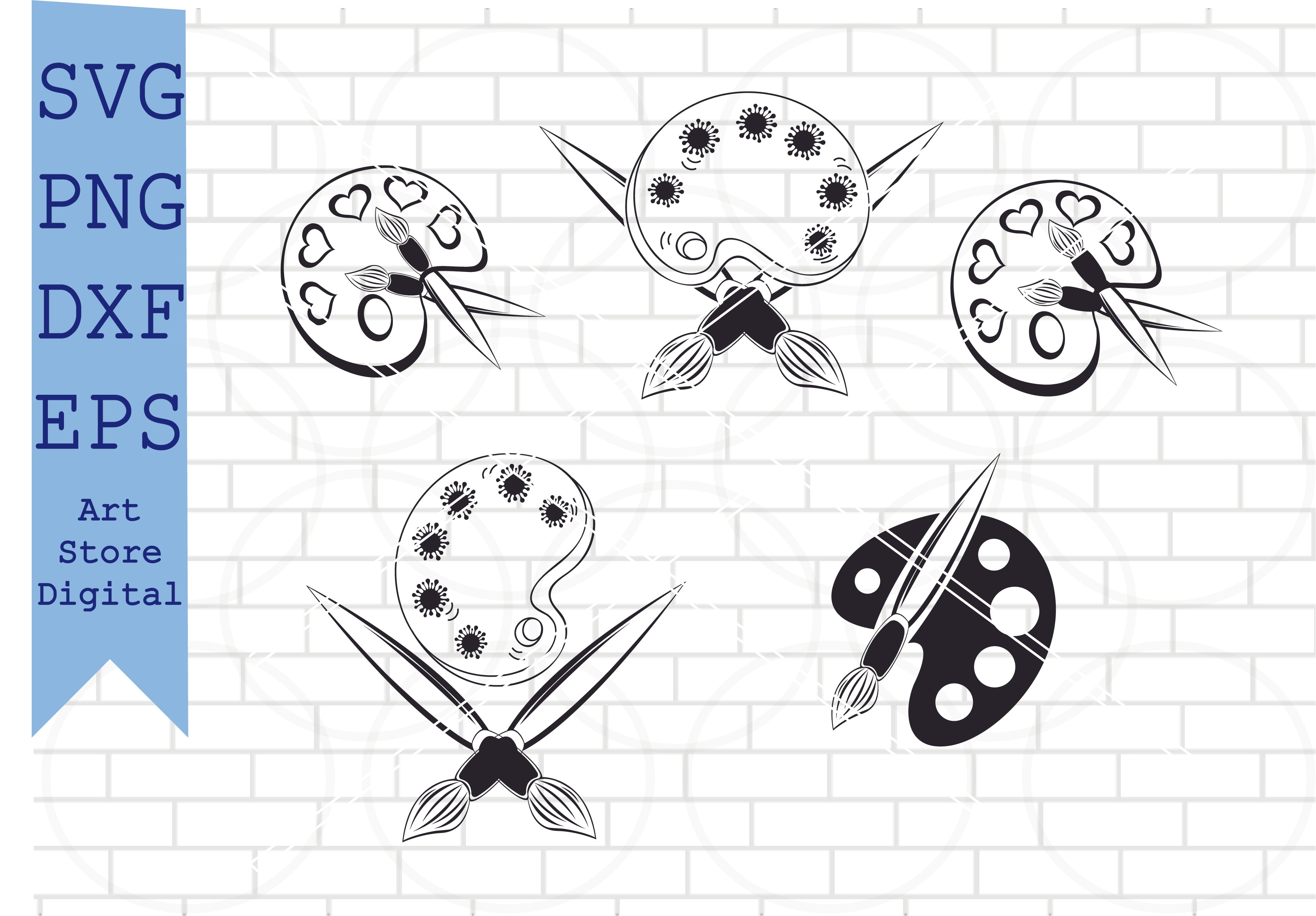 Paint Palette Svg, Painting Svg, Painting Cut Files, Painting Clipart ...