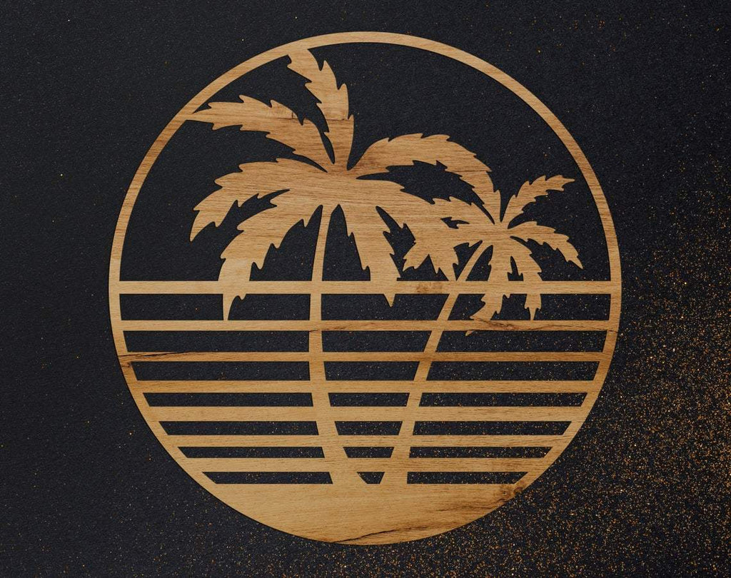 Palm tree svg, dxf files for plasma, cnc files for wood, tropical svg ...