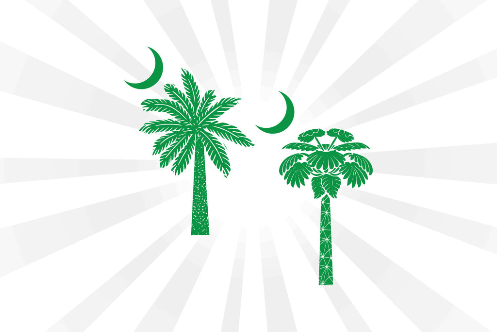 Palm tree With Moon Vector - So Fontsy