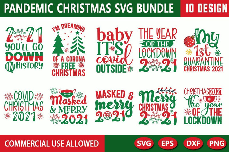 Pandemic Christmas SVG Bundle.Christmas, Christmas Bundle, - So Fontsy
