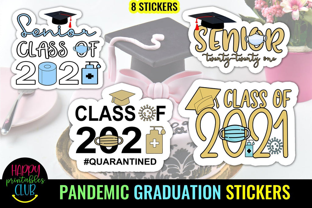 Pandemic Graduation Stickers- Graduation Stickers 2021 - So Fontsy