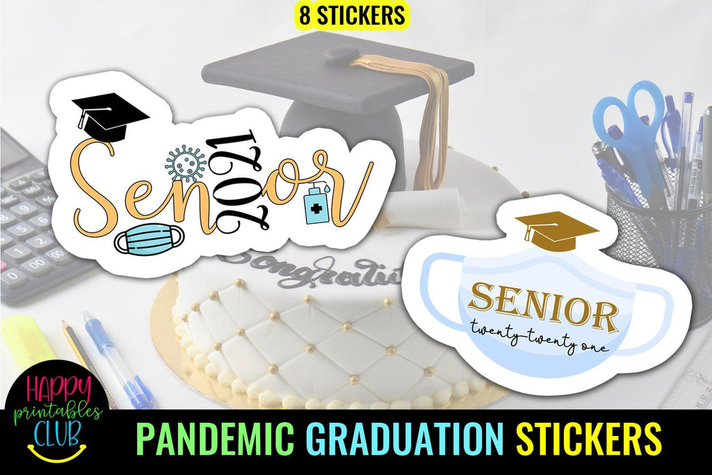 Pandemic Graduation Stickers- Graduation Stickers 2021 - So Fontsy