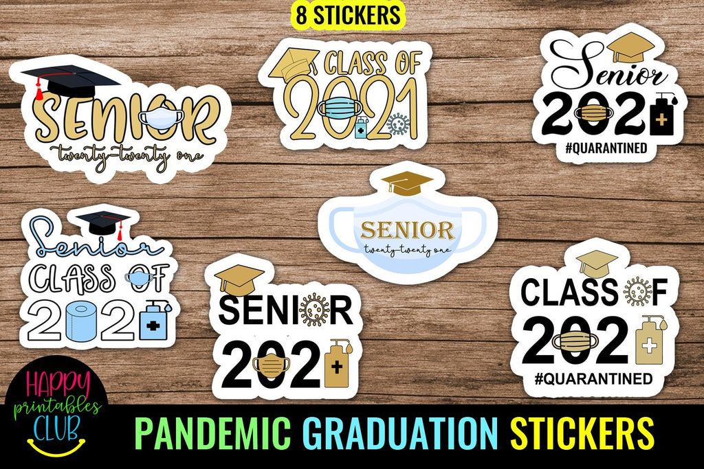 Pandemic Graduation Stickers- Graduation Stickers 2021 - So Fontsy