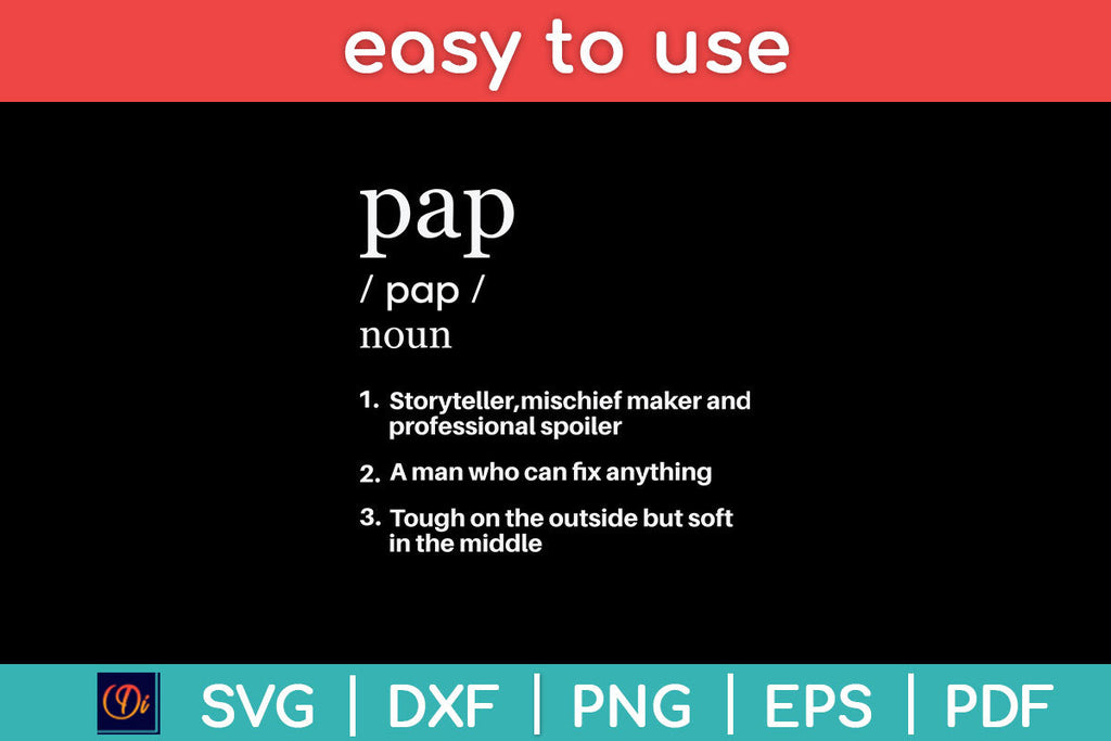 Pap Definition Father's Day Svg Cutting File - So Fontsy