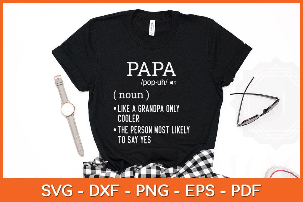Papa Definition Fathers Day Svg Cutting File - So Fontsy
