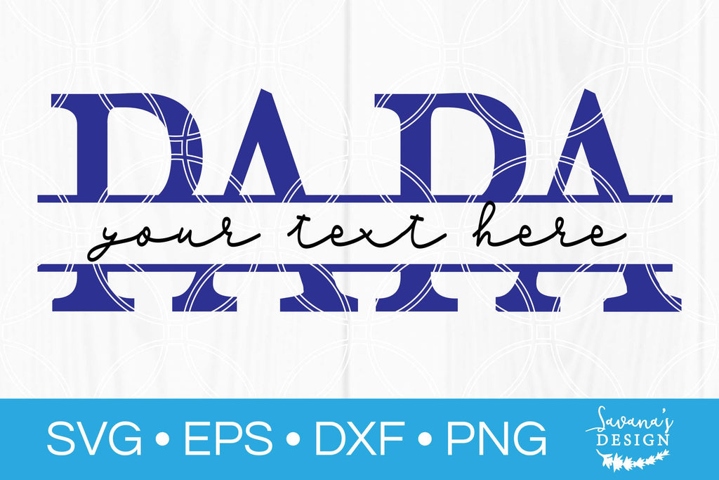 Papa Split Monogram SVG - So Fontsy