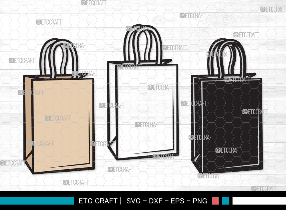 Paper Bag Clipart SVG, Paper Bag Svg, Bag Svg, Hand Bag Svg, Shopping ...