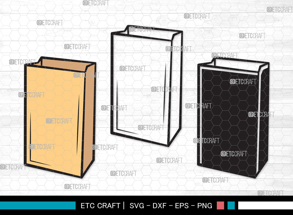 Paper Bag Clipart SVG, Paper Bag Svg, Bag Svg, Hand Bag Svg, Shopping ...