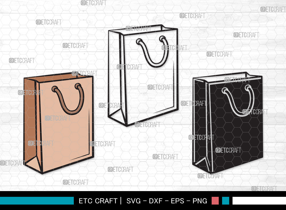 Paper Bag Clipart SVG, Paper Bag Svg, Bag Svg, Hand Bag Svg, Shopping ...