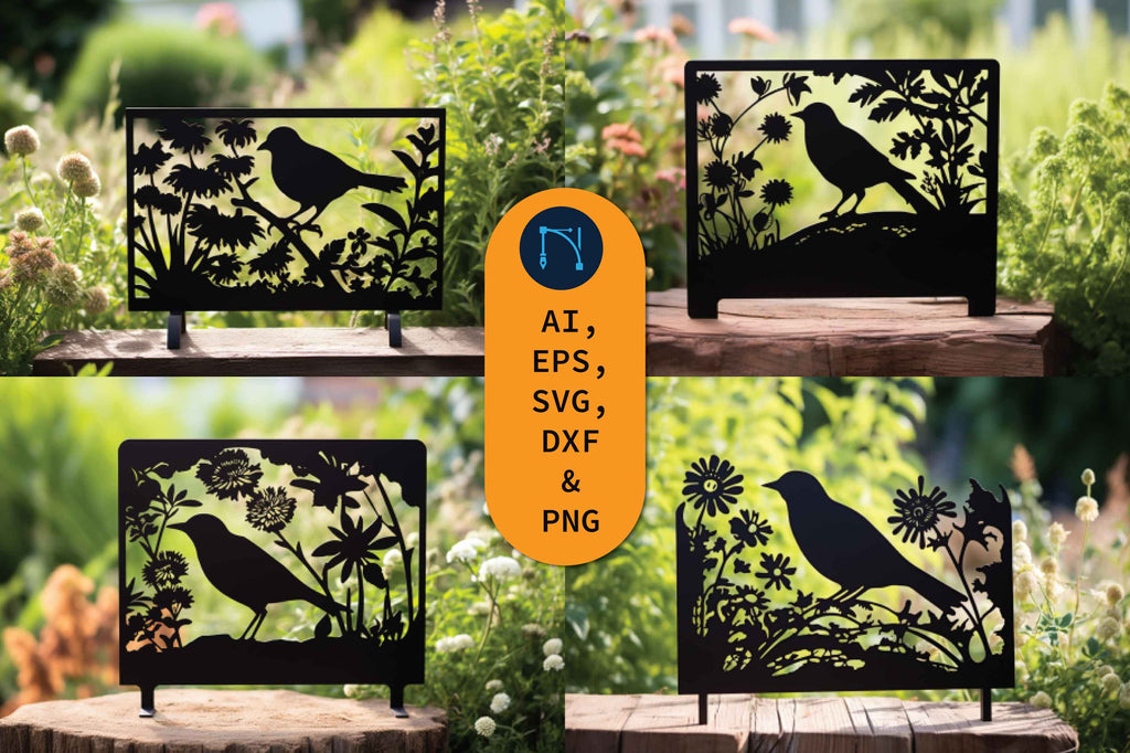 Paper Cut Bird Decor SVG Bundle - So Fontsy