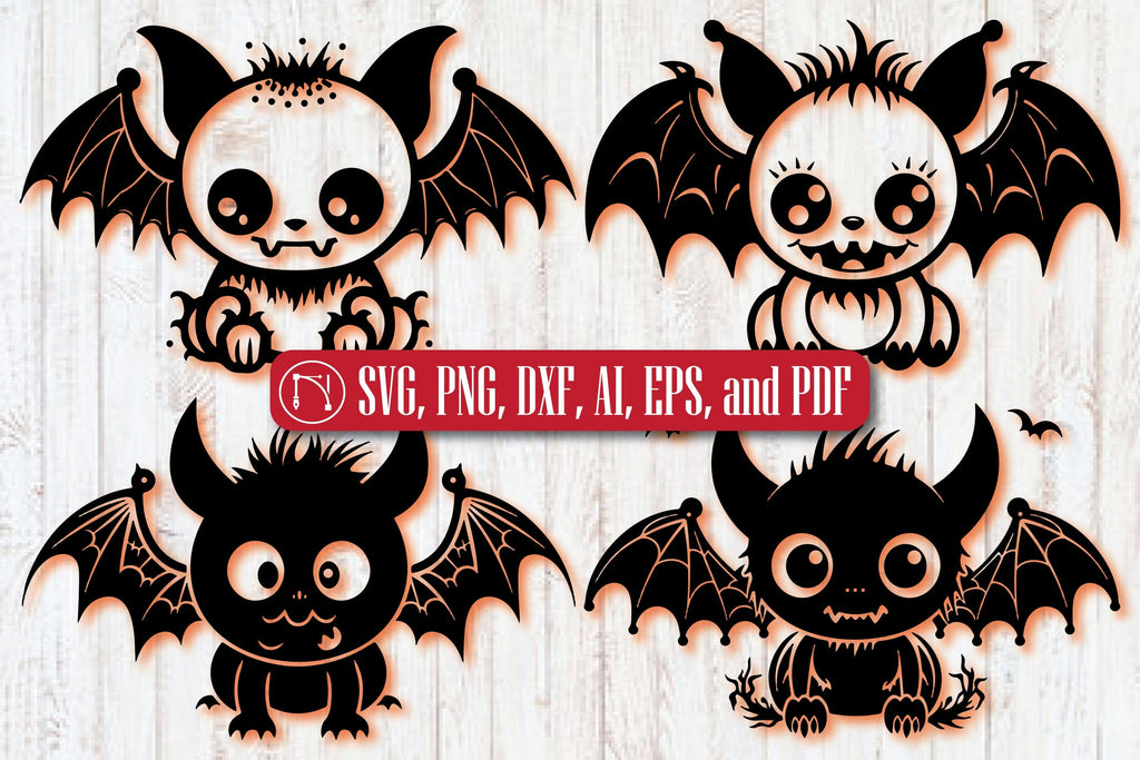 Paper Cut Boo-tiful Bats SVG Bundle - So Fontsy