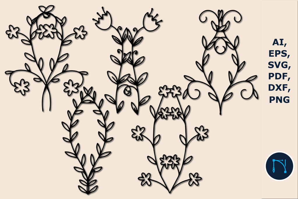 paper cut floral Svg bundle - So Fontsy