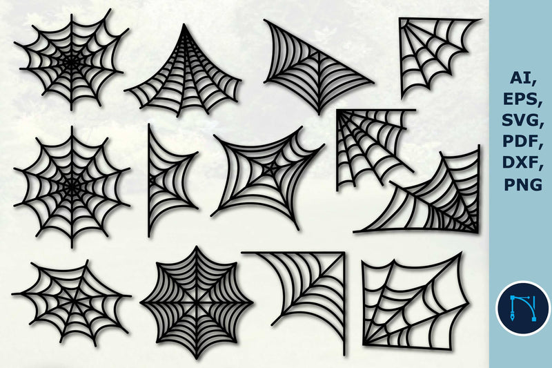 paper cut Halloween spider web SVG bundle - So Fontsy