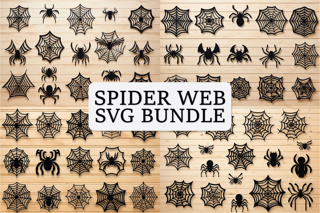 Paper Cut Halloween Spider Web SVG Set - So Fontsy