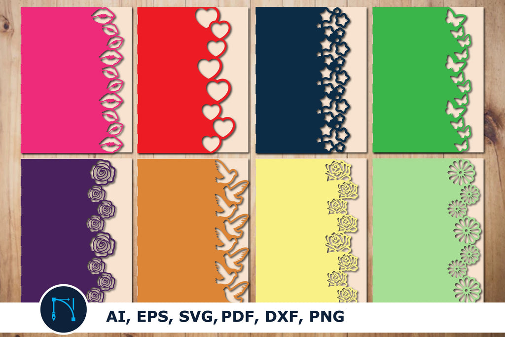 paper cut invitation card SVG bundle - So Fontsy