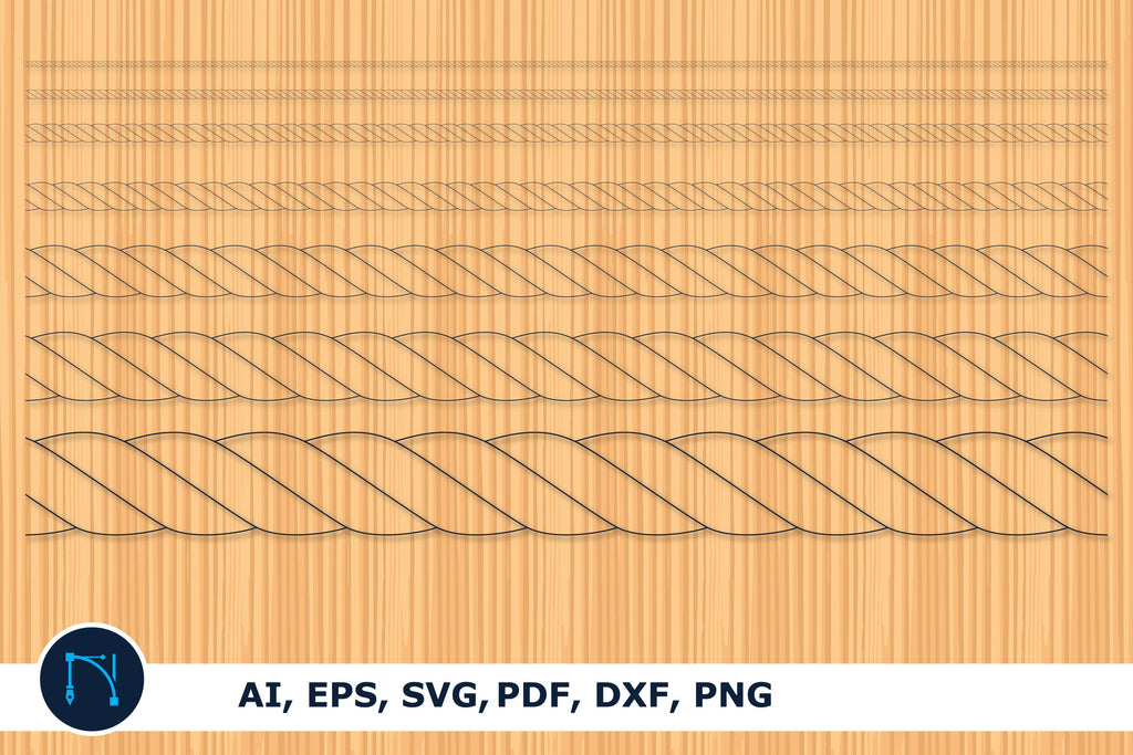 paper cut rope texture SVG bundle - So Fontsy
