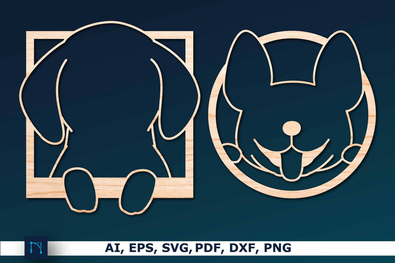 Paper/Laser-cut Dog Decor SVG bundle - So Fontsy