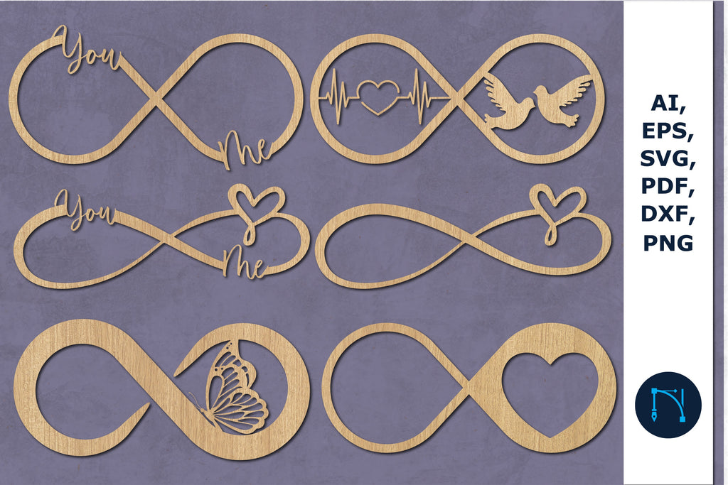 paper/laser cut Infinity Sign SVG bundle - So Fontsy