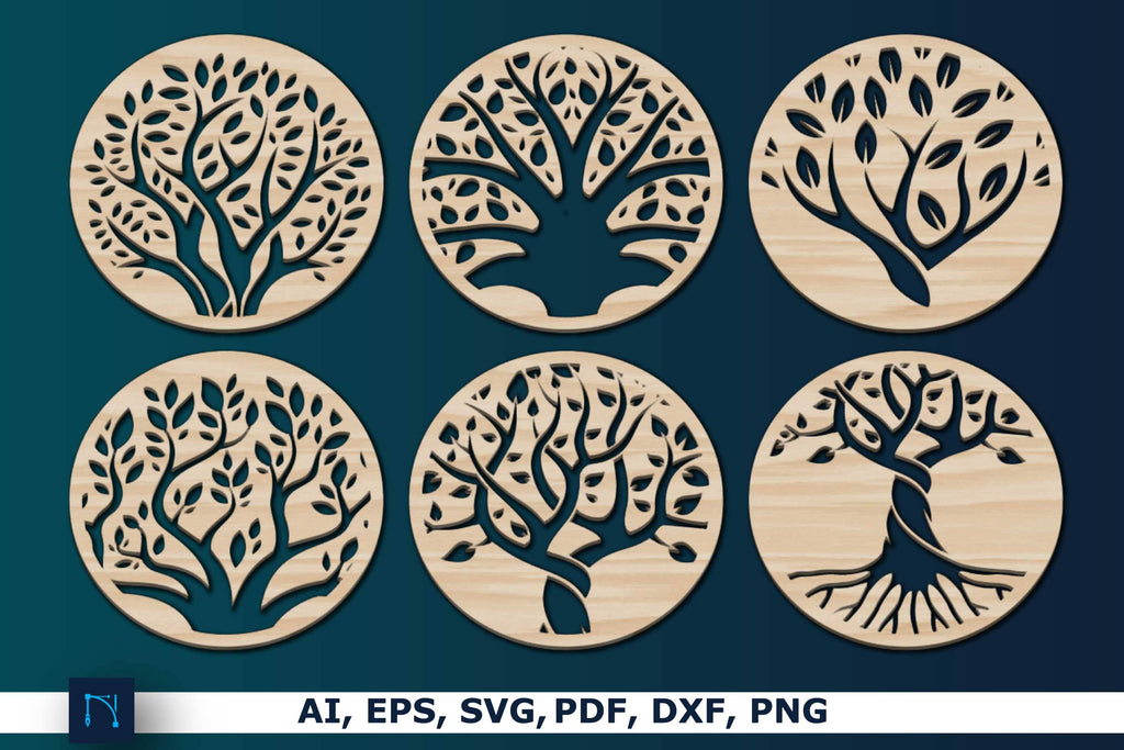 Paper/Laser-cut tree life Bundle SVG - So Fontsy