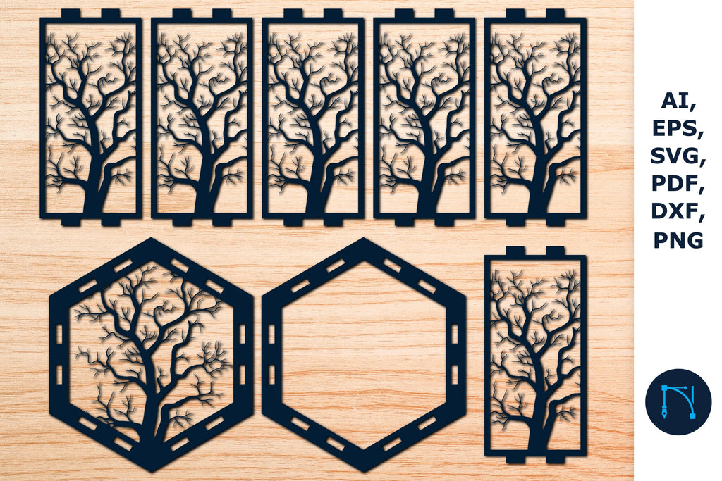 paper/laser cut Tree of Life lantern SVG - So Fontsy