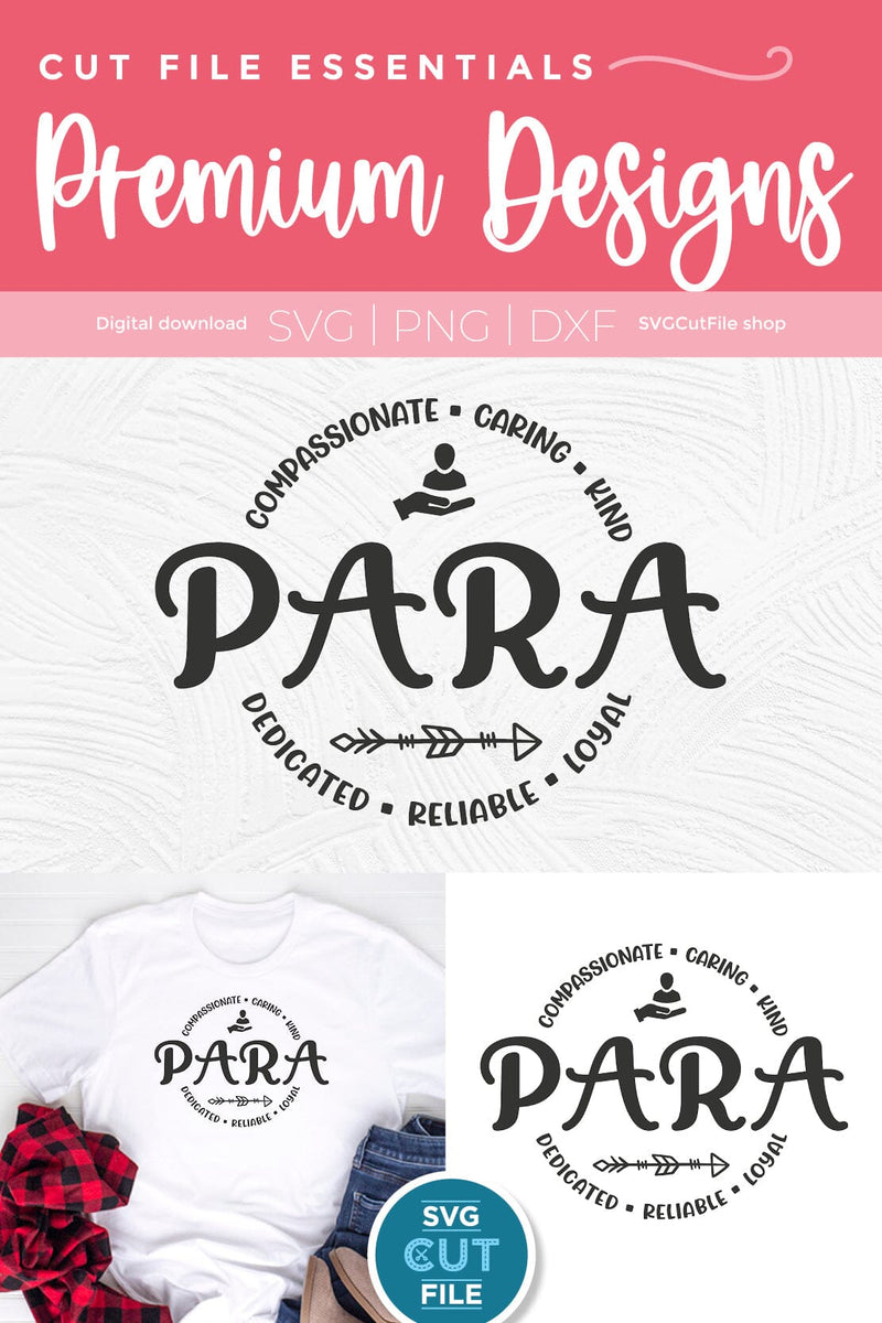 Para SVG - a Paraprofessional circle svg file - So Fontsy