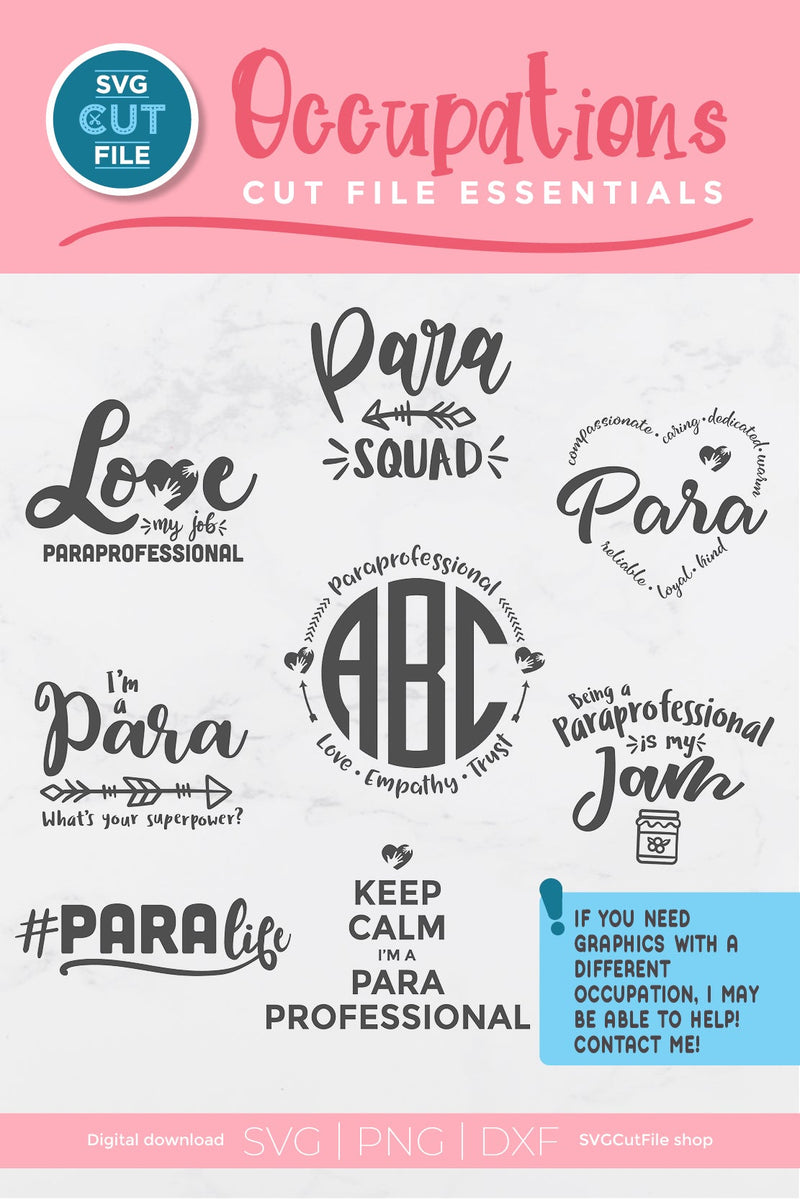 Paraprofessional svg, para svg, paraprofessional bundle svg, para ...