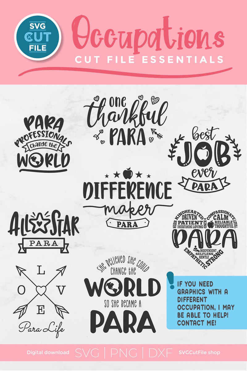 Paraprofessional svg, para svg, paraprofessional svg bundle - So Fontsy