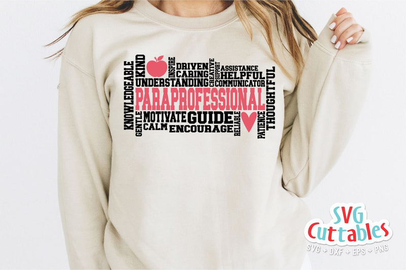 Paraprofessional Word Art svg - Cut File - svg - dxf - eps - png - Cut ...