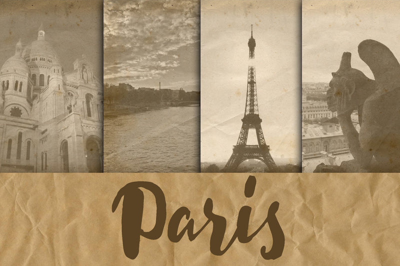 Paris Digital Paper Textures - So Fontsy