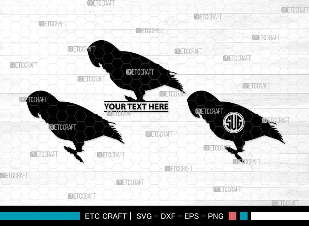 Parrot Bird Monogram, Parrot Bird Silhouette, Parrot Bird SVG, Parrot ...