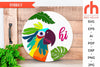 Parrot Hi SVG, Round Hanger Cut File, Cockatoo DXF, Layered Door Sign ...