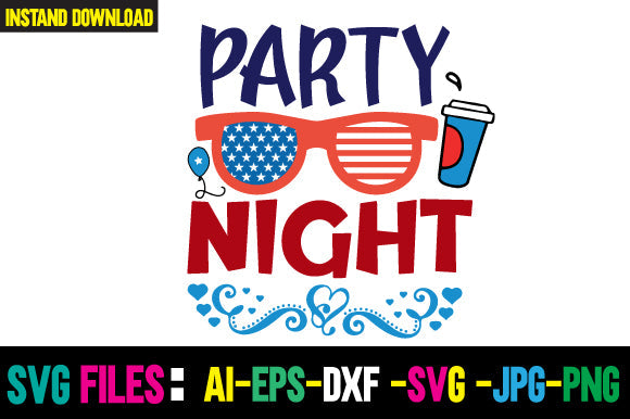 Party Night SVG Cut File - So Fontsy