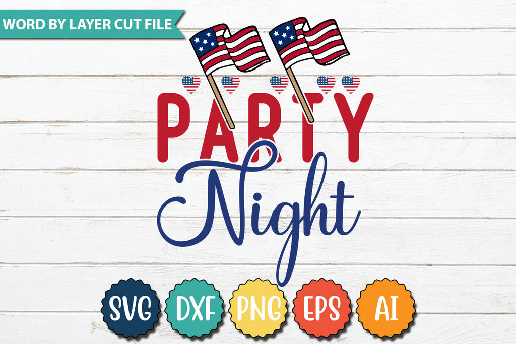 Party Night SVG Cut File,SVGs,quotes-and-sayings,food-drink,mini ...