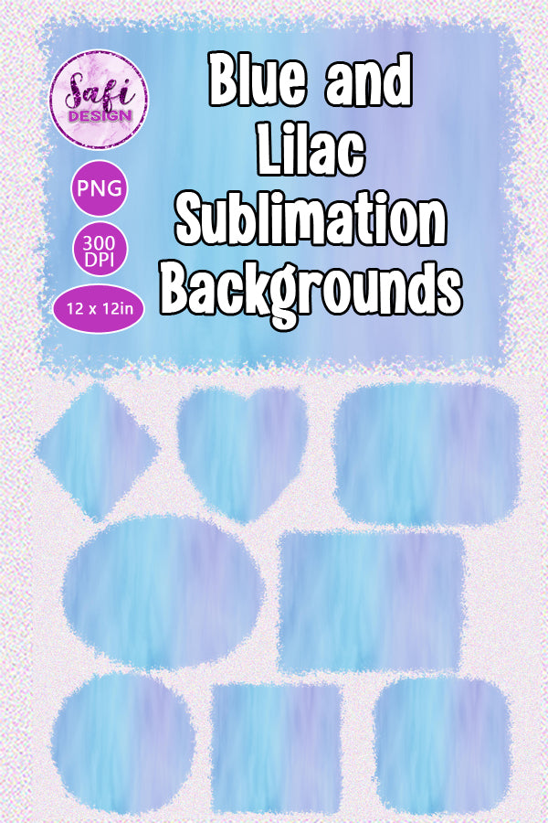 Pastel Blue and Lilac Sublimation Backgrounds - So Fontsy