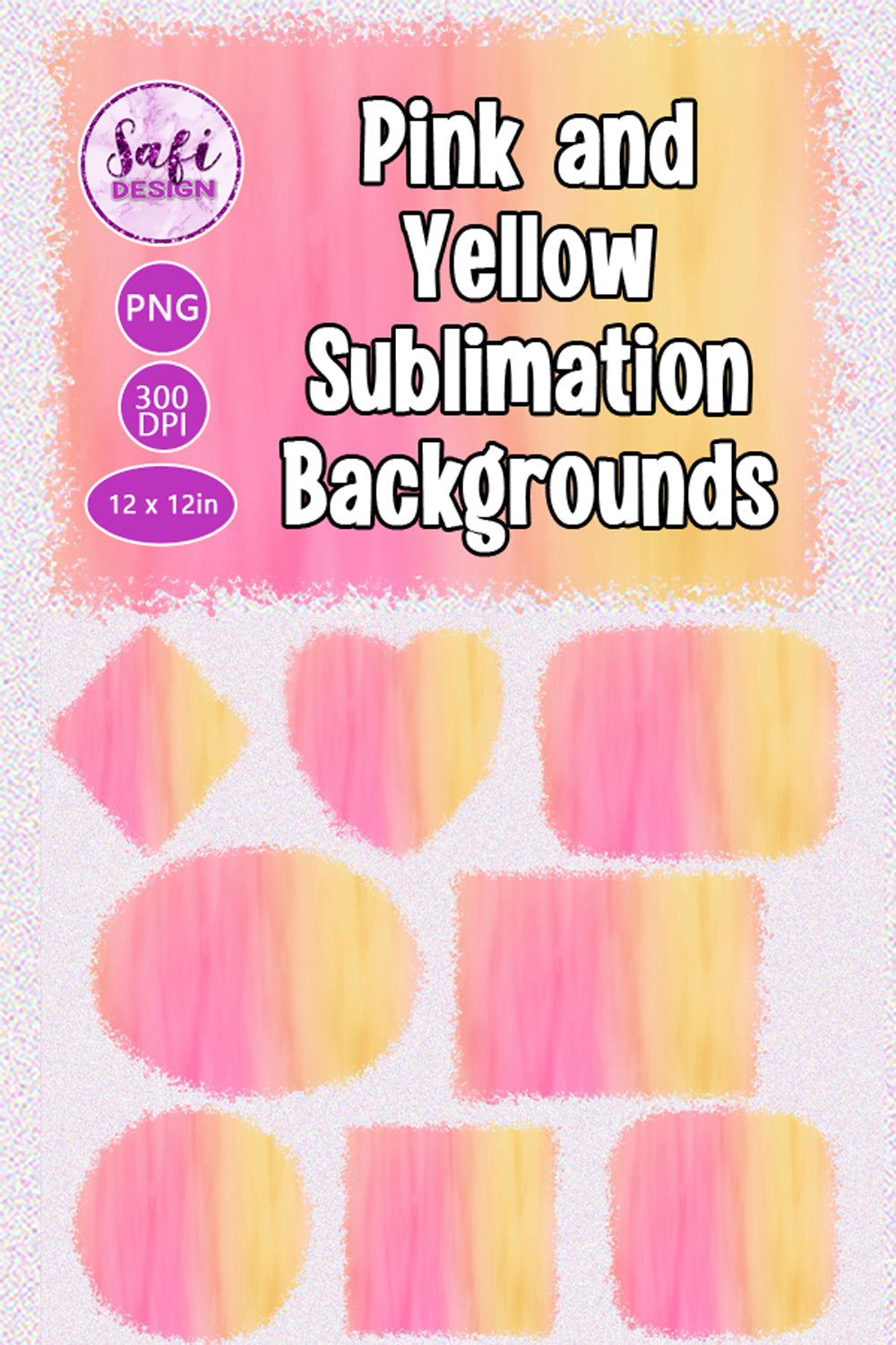 Pastel Pink and Yellow Sublimation Backgrounds - So Fontsy