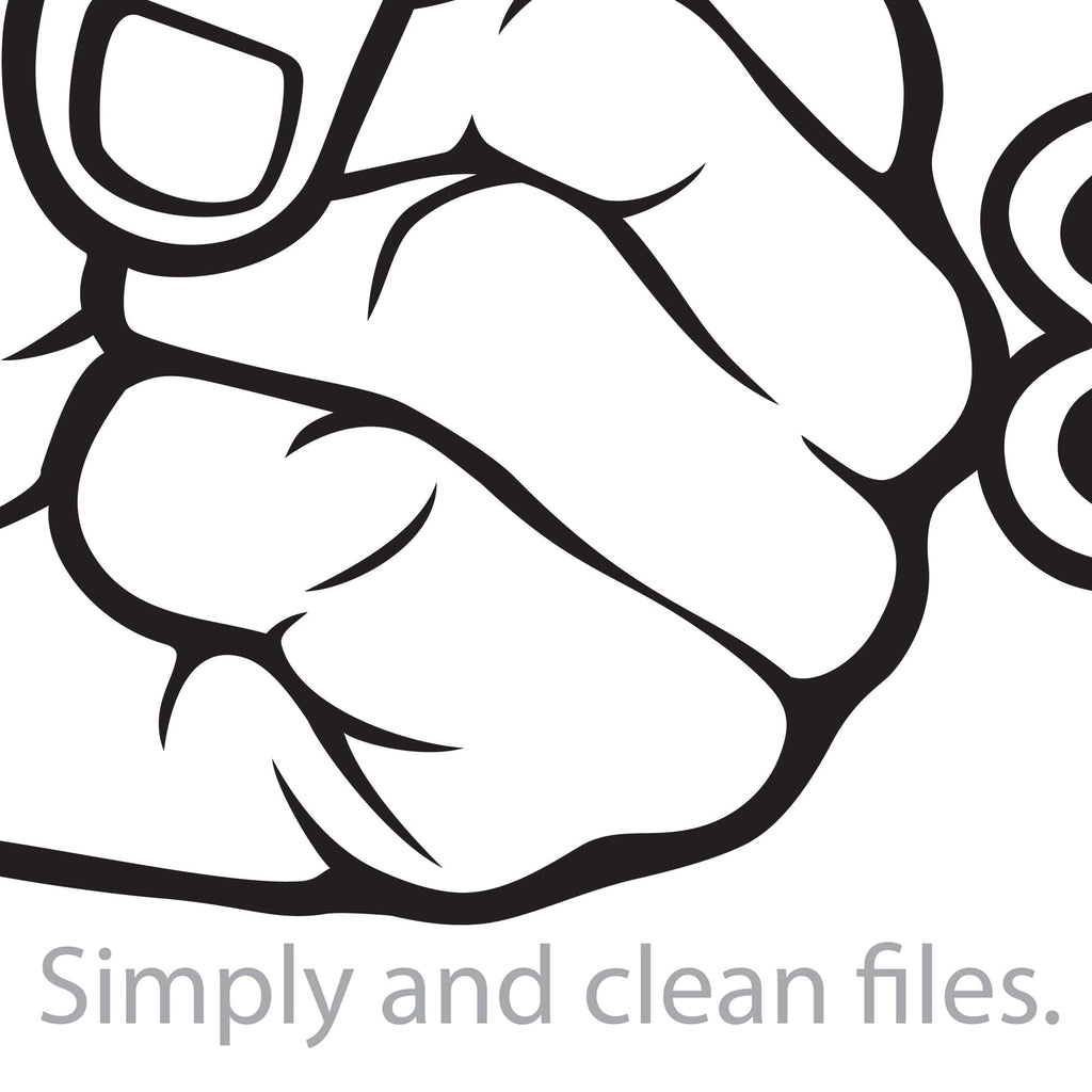 Paw Fist Bump. Cut files for Cricut. Clip Art silhouette (eps, svg, pdf ...