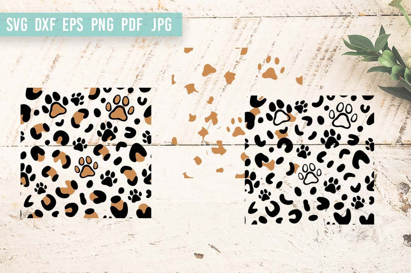 Paw Leopard Print SVG | Paw dog SVG | Leopard pattern SVG - So Fontsy