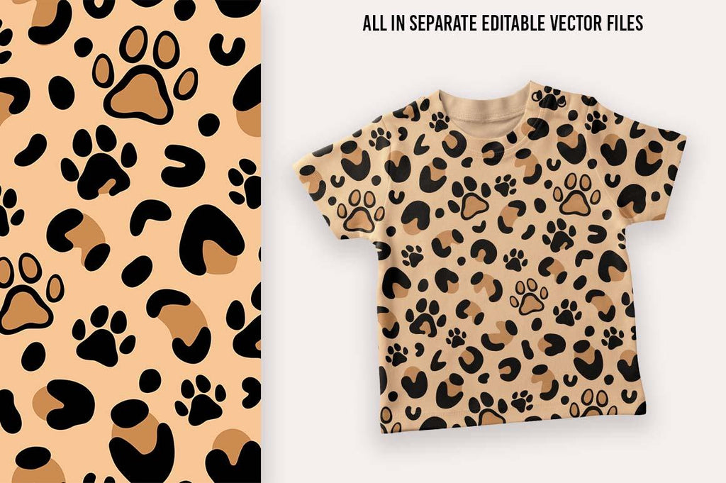 Paw Leopard Print SVG | Paw dog SVG | Leopard pattern SVG - So Fontsy