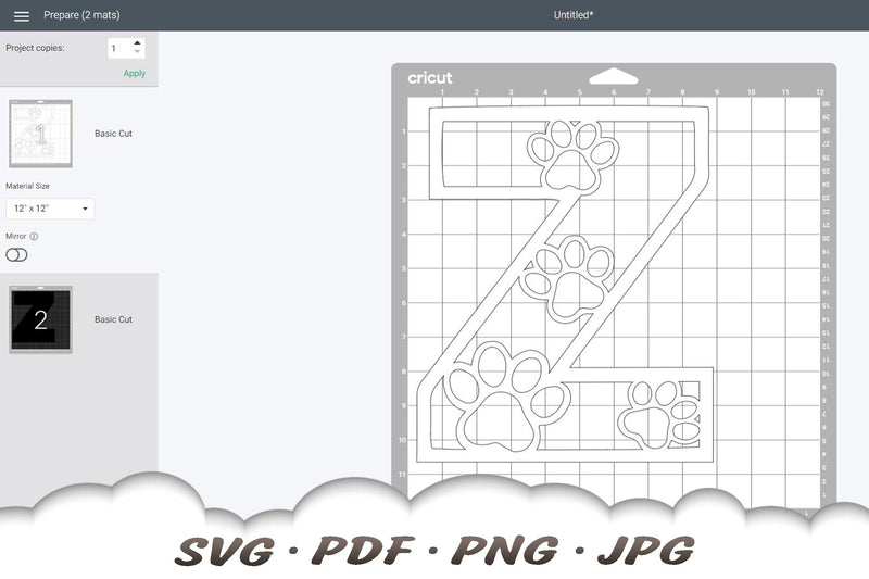 Paw Print Alphabet SVG | Dog Paw Print SVG - So Fontsy