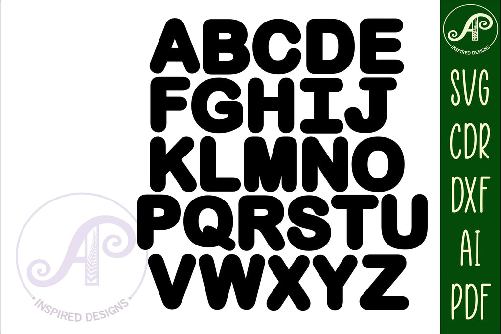 Paw print letters alphabet set. 26 layered letters. - So Fontsy