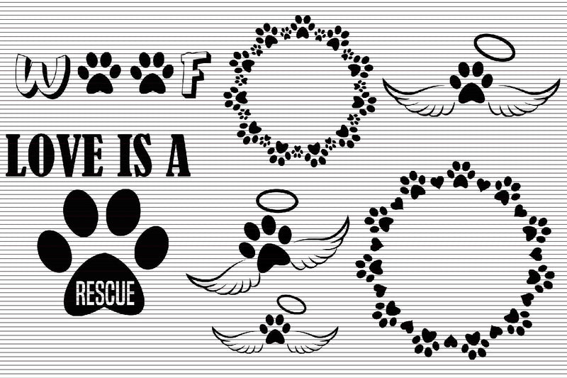 Paw svg bundle, paw svg, paw svgs,dog paw, animal paw,catpaw - So Fontsy