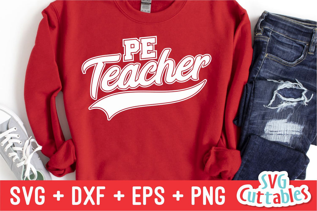 PE Teacher svg - Teacher svg - Occupation - Swoosh - svg - dxf - eps ...