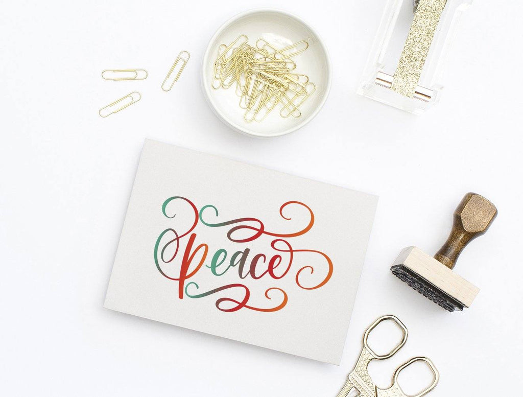 Peace Hand Lettered Cut File SVG - So Fontsy