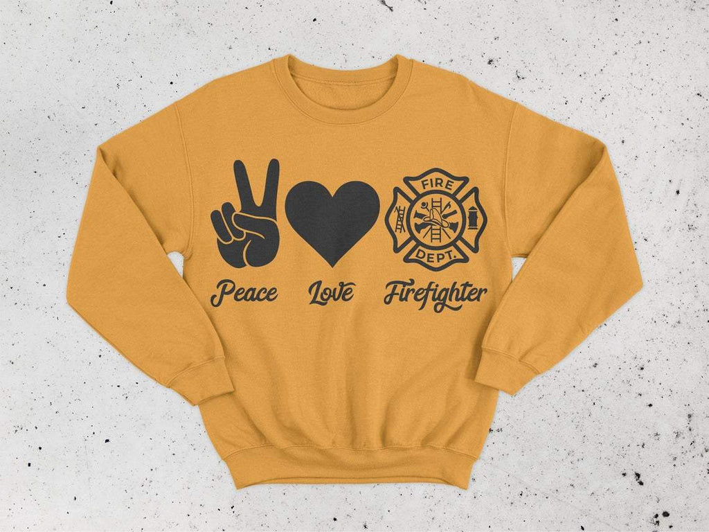 Peace Love Firefighter svg, fireman svg, firefighter svg, firefighter ...