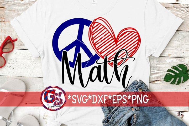 Peace Love Math-SVG DXF EPS PNG - So Fontsy