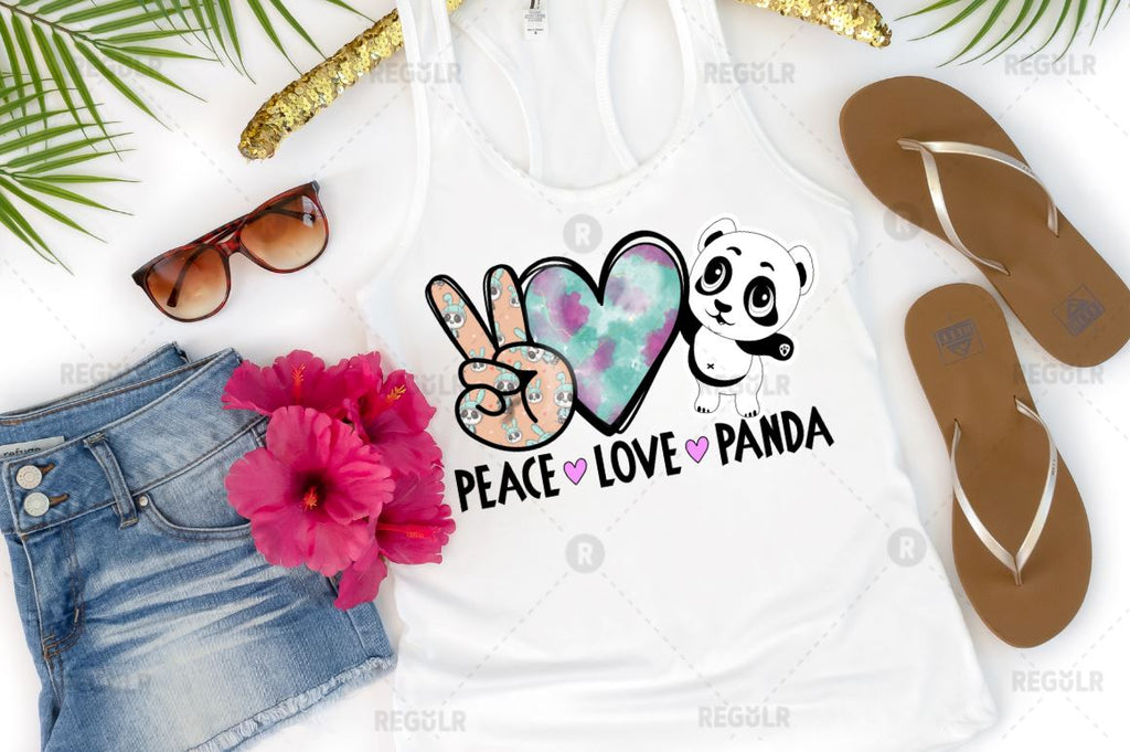 Peace love panda SVG - So Fontsy