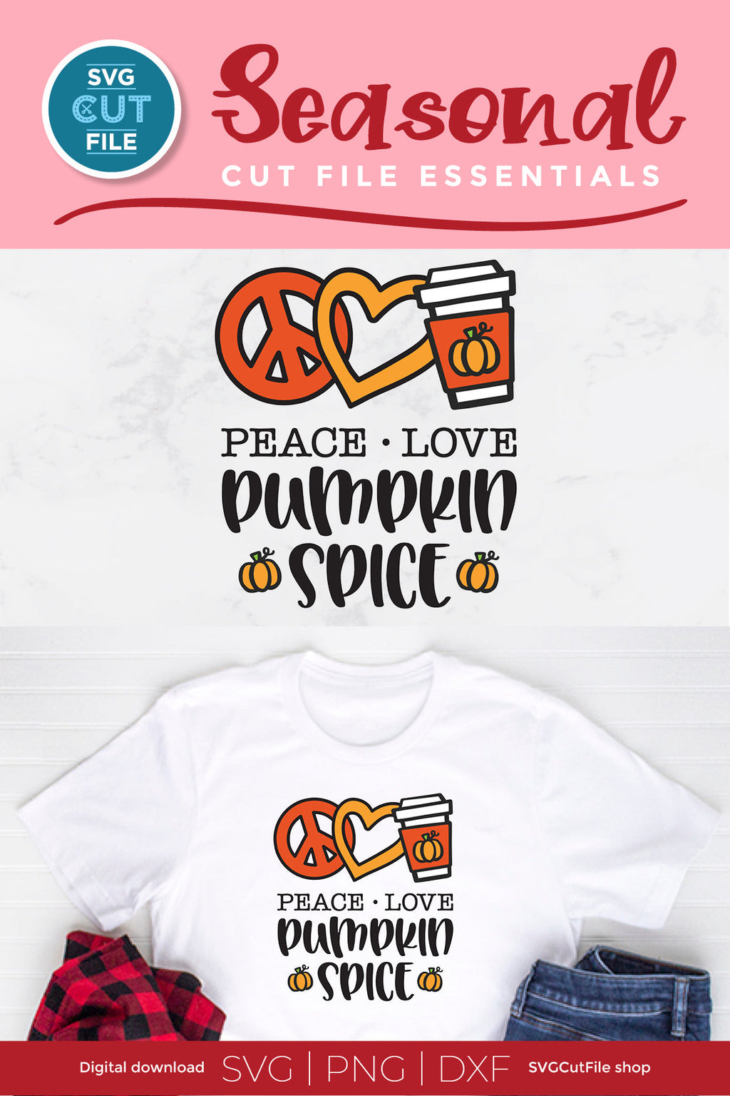 Peace Love Pumpkin spice svg - So Fontsy